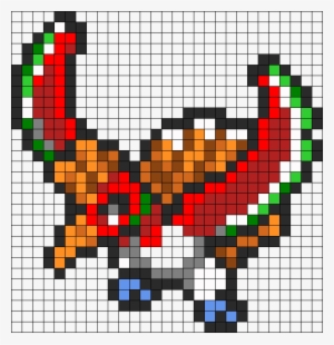 Hooh Perler Bead Pattern / Bead Sprite - Ho Oh Pixel Art PNG Image ...