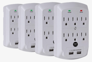 4 For Tuesday - Office + Style Wall Surge Protector - White PNG Image ...