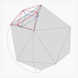Subdivide The Triangular Faces Of An Icosahedron And - Triangle PNG ...