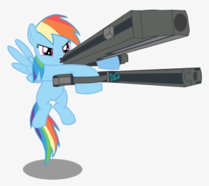 Uploaded - Rainbow Dash With Gun PNG Image | Transparent PNG Free ...