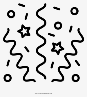 Streamers Coloring Page - Party PNG Image | Transparent PNG Free ...