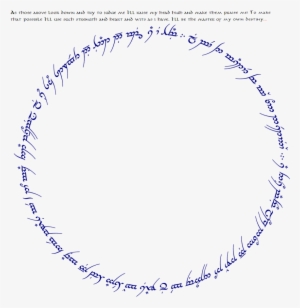 Click On The Image For Regular Size - One Ring Inscription Png PNG ...