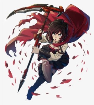 Ruby Rose Scythe Cloak Samurai Anime Png Ruby Rose - Rwby Ruby Rose ...