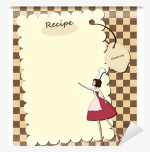 Blank Recipe Card With Chef Woman Wall Mural • Pixers® - Clip Art PNG ...