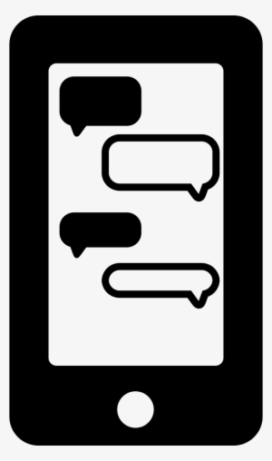 Phone Chat Bubbles On Screen Comments - Chat Screen Png PNG Image ...