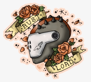 Rust Lord Helmet Tattoo Flash [creative]creative - Rust Lord Tattoo PNG ...