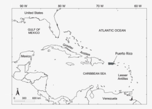 Location Of Puerto Rico In The Caribbean Basin - Map Of The Caribbean ...