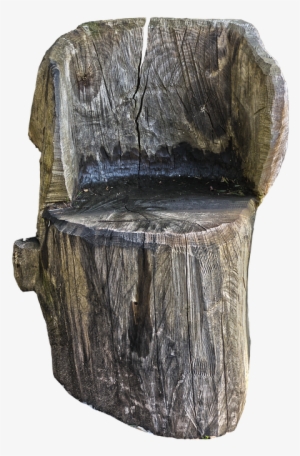 Chair, Seat, Log, Sawn, Wood, Weathered, Structure - Chair PNG Image ...