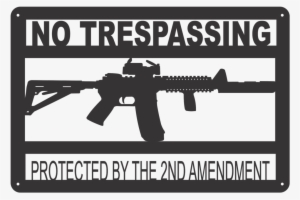 Download No Trespassing Sign Protected By The Second Amendment - Second ...