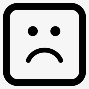 Sad Face In Rounded Square Comments - Number 6 Icon Png PNG Image ...