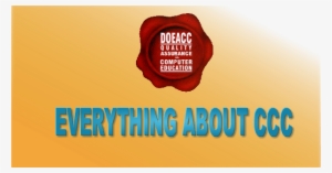 Agra Doeacc Ccc Certification Via Nielit - Doeacc PNG Image ...