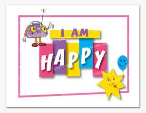 Affirmation Poster, I Am Happy - Am Happy Poster PNG Image ...