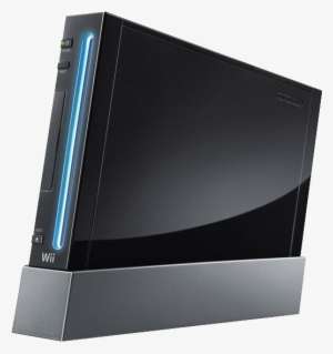 Nintendo Wii Console With Stand - Nintendo Wii Bundle Black PNG Image ...