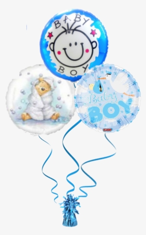 3 Baby Boy Balloons - Balloon PNG Image | Transparent PNG Free Download ...