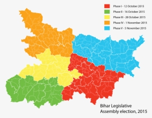 2015 Bihar State Assembly Polling Dates - Bihar Map Vector PNG Image ...