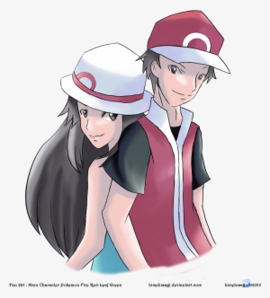Pokemon Main Character Fan Art - Pokemon Fire And Leaf PNG Image ...