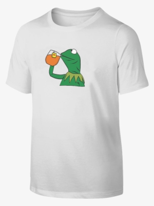 Frog Sipping Tea Meme Black White Logo T - T-shirt PNG Image ...