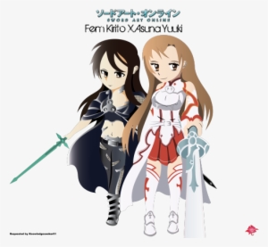 Female Kirito X Asuna Yuuki Request By Knowledgeseeker01 - Kirito And ...