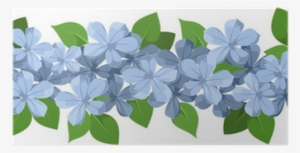 Horizontal Seamless Background With Blue Flowers - Blue PNG Image ...