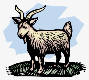 Vector Illustration Of Farm Scene Livestock Billy Goat PNG Image ...