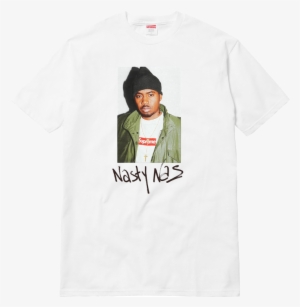 Supreme Nas Tee White Png Nas Supreme Logo - Supreme Tee Shirt Nasty ...
