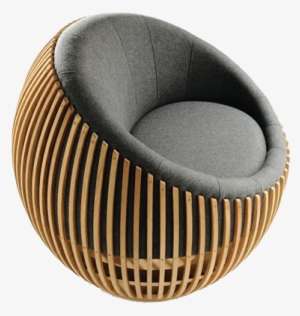 Attractive Round Chair On Low Revolving Base - Egg Chair PNG Image ...