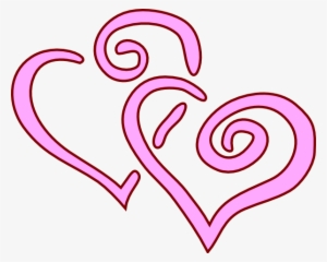 Free Pink Wedding Heart Clipart - Wedding Two Hearts Clipart PNG Image ...