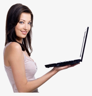 Woman With Laptop Png PNG Image | Transparent PNG Free Download on SeekPNG