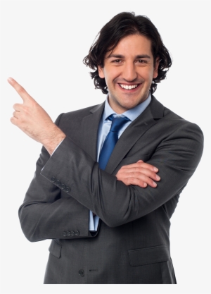 Business Man Pointing To His Left Vector - Man Pointing Icon Png PNG ...