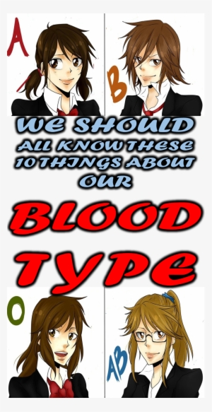 Human Blood Is Grouped Into 4 Different Blood Types - Cartoon PNG Image ...