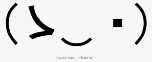 Cheeky Wink Inverted - Japanese Wink Emoticon PNG Image | Transparent ...