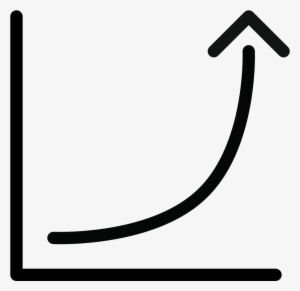 Chart Trend Exponential Up Icon - Exponential Chart Up PNG Image ...