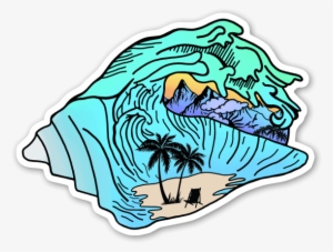 Shell Wave Sticker - Wave Sticker PNG Image | Transparent PNG Free ...