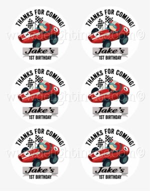 Race Car Clipart 1st Birthday - Race Car Birthday Party Tags PNG Image ...