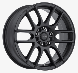 17 Inch Raceline 198b Vector Black Wheel Rim - Rims Vector PNG Image ...