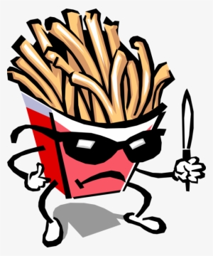 Vector Illustration Of Anthropomorphic French Fry Guy - Cartoon French ...