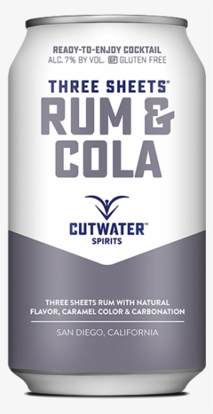 Three Sheets Rum & Cola - Cutwater Rum And Cola PNG Image | Transparent ...