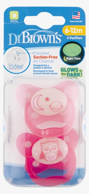 Dr Brown S Glows In The Dark Pacifiers M Pk Pack Browns - Prevent ...