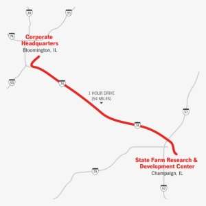 Map Of 50 Mile Distance Between Sfrdc And Corporate - Headquarters PNG ...