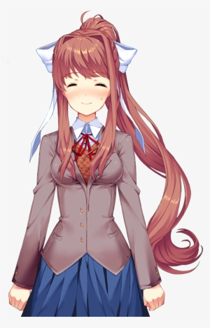 "pretty " Pose Monika - Doki Doki Literature Club Monika Sprites PNG ...