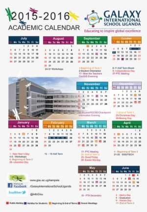 2015 2016 Gisu Acade - Academic Calendar Of School PNG Image ...