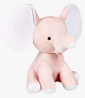 Monogrammed Me Personalized Stuffed Light Pink Elephant PNG Image ...