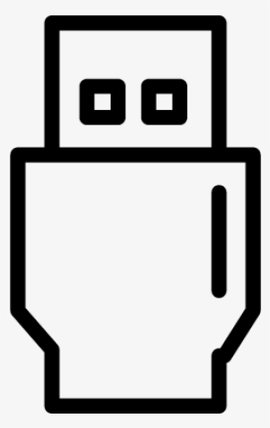 Usb Connector Thin Outline Symbol In A Circle Vector - Icon PNG Image ...