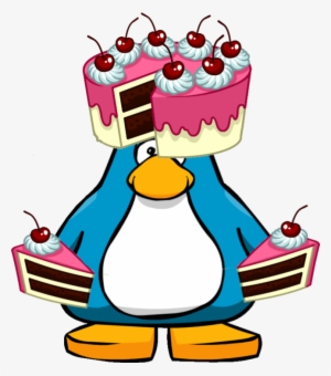 Cake Hat And Cake Hand Item - Club Penguin Item PNG Image | Transparent ...
