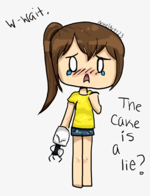 Thinking W/ Portals Lie Cake - Drawing PNG Image | Transparent PNG Free ...
