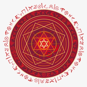 Circle Magiccircle Magic Fantasy Red Symbol Evil Power - Fantasy PNG ...