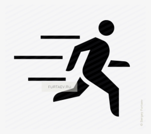 Vector Icon Of Running Male Person With Motion Lines - Fast Motion Icon ...
