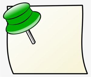 Pushpin, Pin, Green, Paper, Sheet, Blank, Write - Pin Clip Art PNG ...