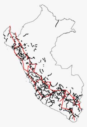 The Current Road Networks And The Inca Road Network - Map PNG Image ...