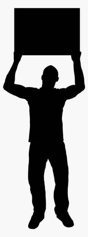 Graphic Library Library Protest Sign Clipart - Protester Silhouette PNG ...